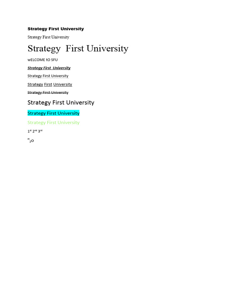 Strategy First University | PDF | Technology & Engineering