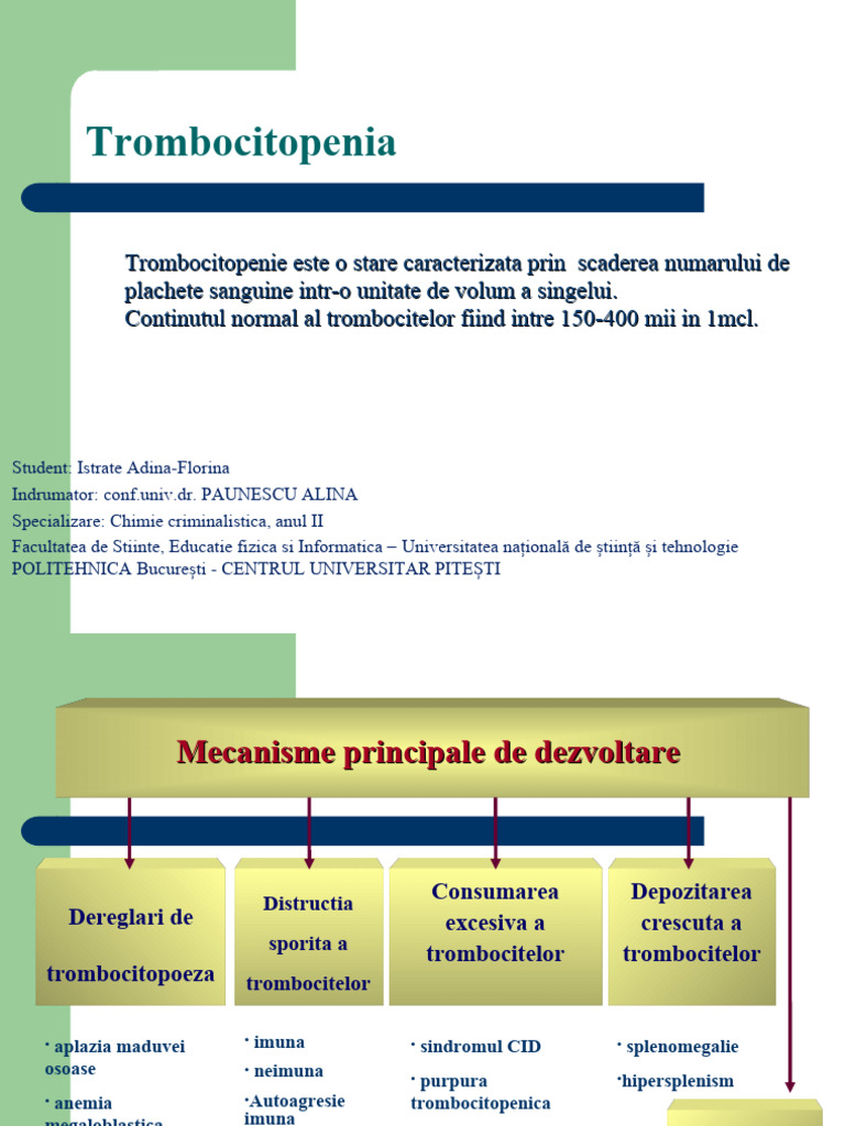 Istrate Adina-Trombocitopenia | PDF