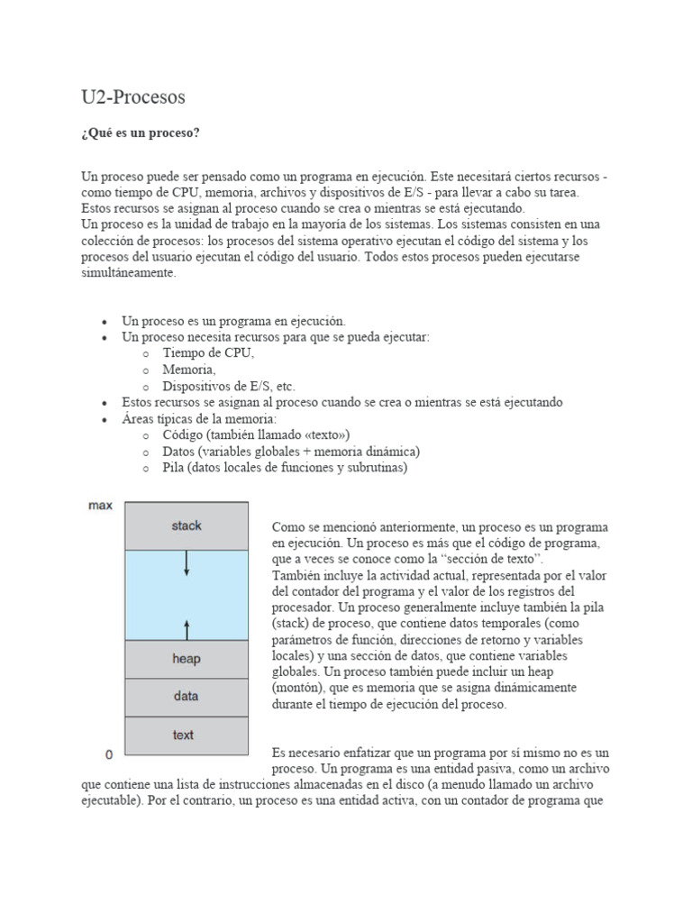 UNIDAD 2 ASO | PDF | Proceso (Computación) | Hilo (Computación)