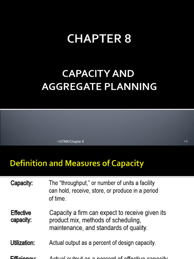 Chapter8 CapacityandAggregatePlanning | PDF | Labour Economics | Inventory