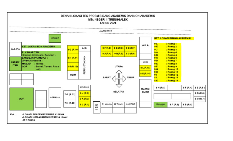 Denah Lokasi Tes PPDB | PDF