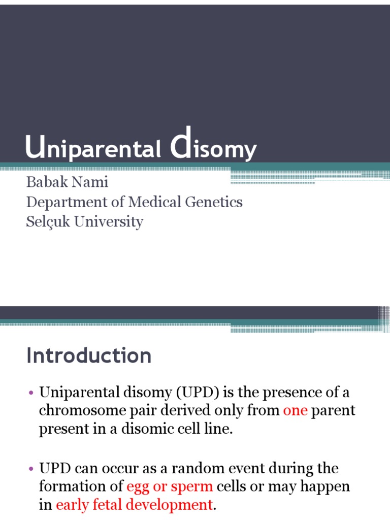 Uniparental Disomy | PDF | Karyotype | Cytogenetics