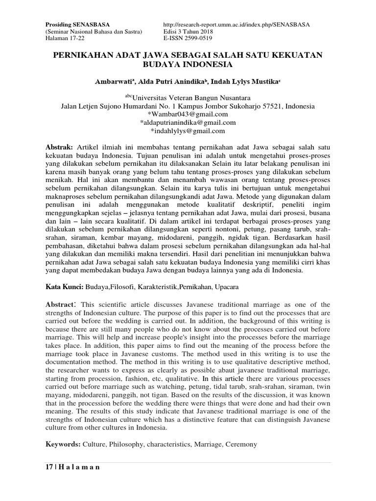 Artikel Pernikahan Adat Jawa | PDF