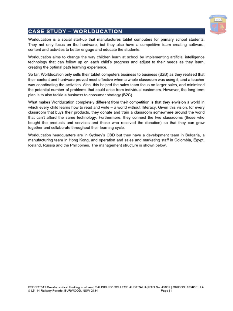 BSBCRT511 Simulation Pack | PDF | Employment | Marketing