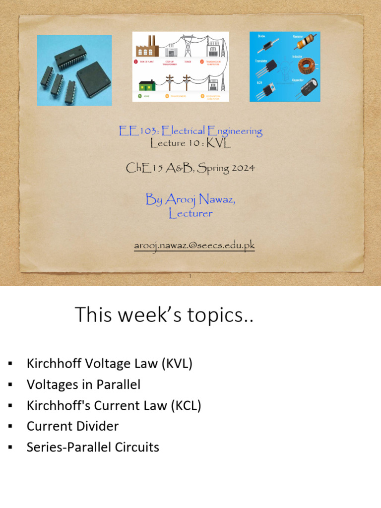 EE Lec 10 | PDF | Electrical Network | Series And Parallel Circuits