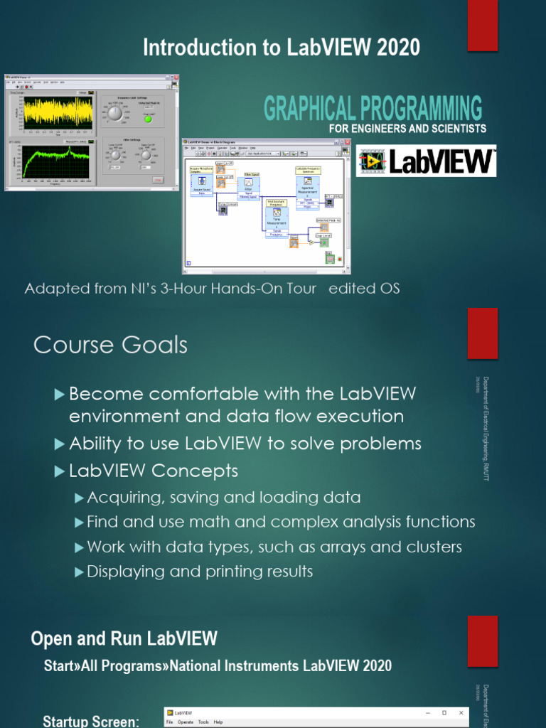 การเขียนโปแกรม LabVIEW เบื้องต้น | PDF | Data Acquisition | Matlab