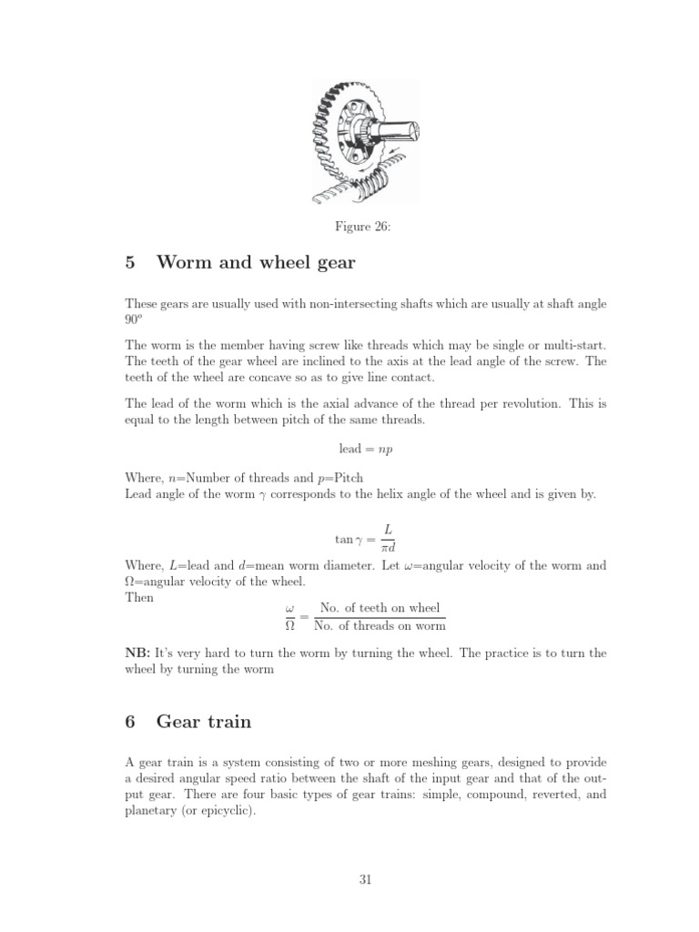 Gear Mechanisms - Class-Notes 5 | PDF | Gear | Mechanical Engineering