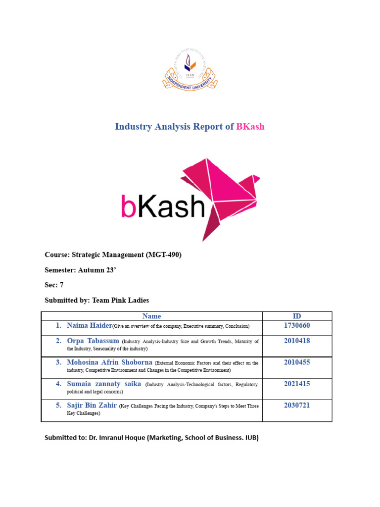 BKash Industry Analysis Overview | PDF | Banks | Money