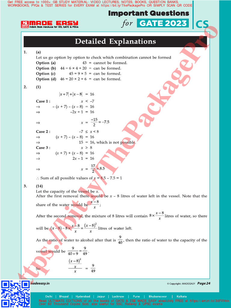 MADE EASY GATE RTQ 2023 CS SOLUTIONS Google ThePackagePro - 230629 ...