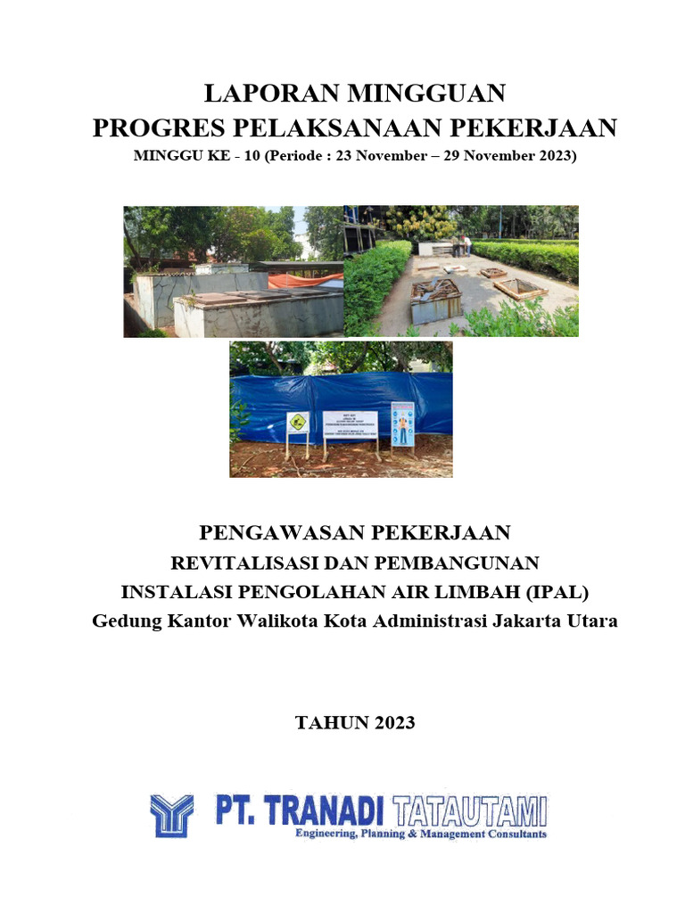 Progres Mingguan IPAL Jakarta Utara | PDF