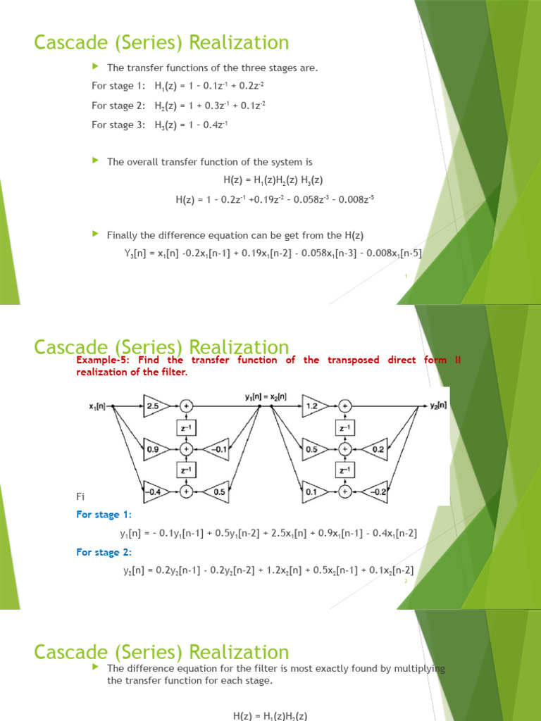 Cascade (Series) Realization8 | PDF | Mathematical Analysis | Telecommunications Engineering