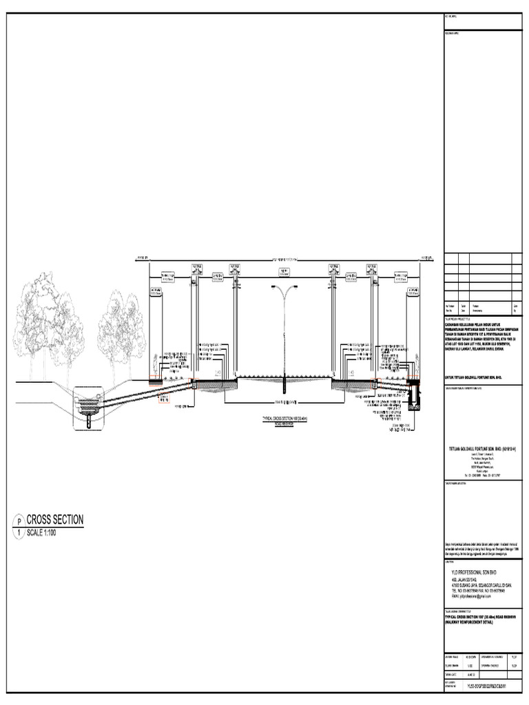 Typical Road Section 100' (Walkway Reinforcement Detail) - 220705 | PDF