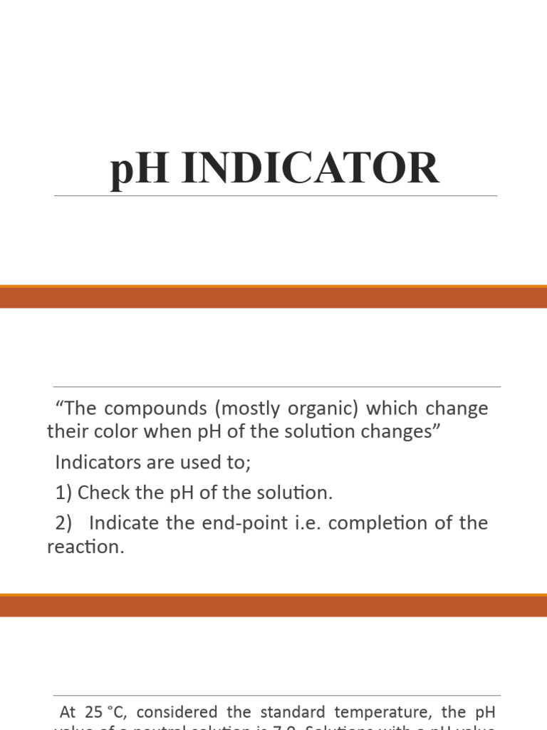 PH INDICATOR | PDF | Ph | Acid