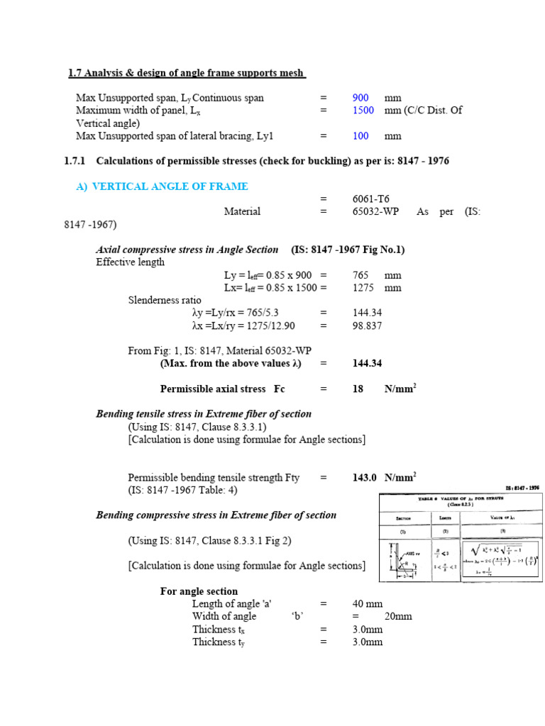 Angle Section Design | PDF | Bending | Stress (Mechanics)