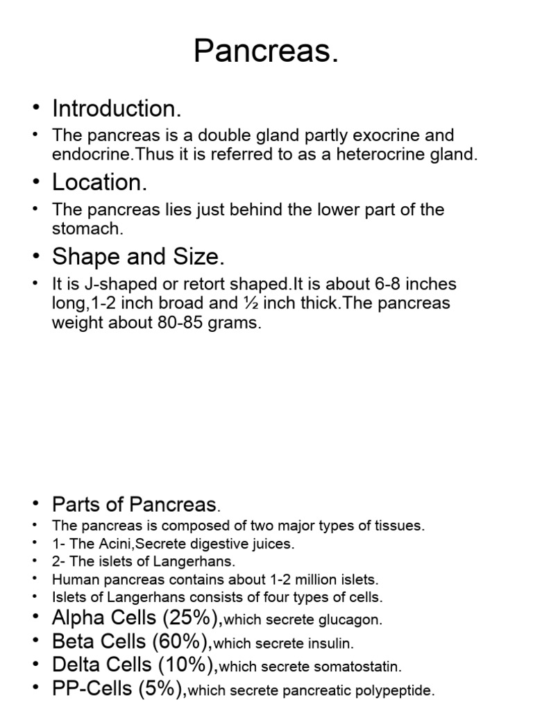 Pancreas | PDF | Pancreas | Insulin