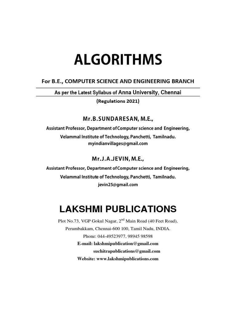 Algorithm Ebook | PDF Algorithm Ebook | PDF