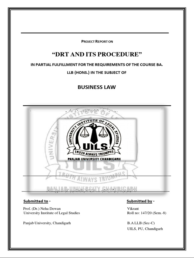"DRT AND ITS Procedure": Business Law | PDF | Tribunal | Lawsuit