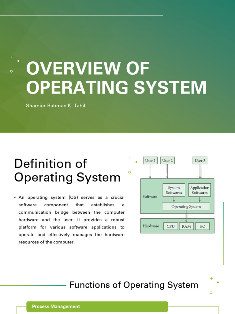Overview of Operating System | PDF | Operating System | Process (Computing)