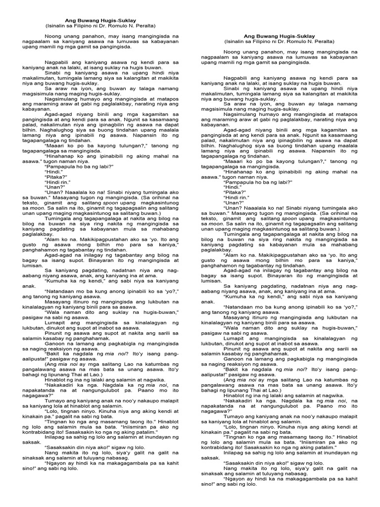 Ang Buwang Hugis Suklay Pdf