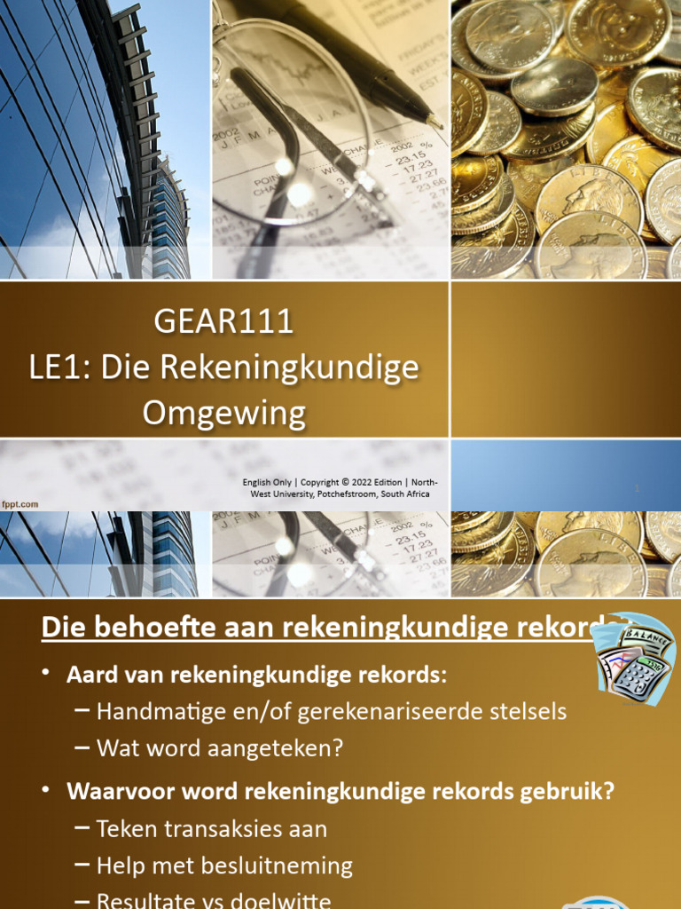 LE1 - Die Rekeningkundige Omgewing PC 2022 | PDF