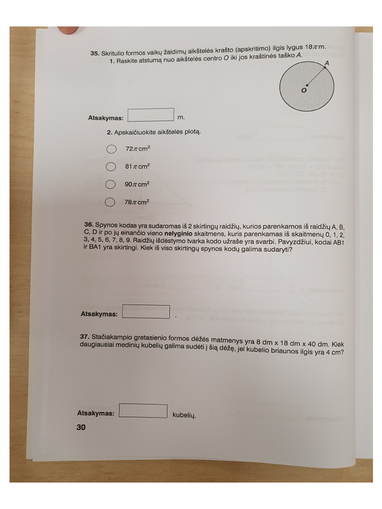 Matematikos Uzd. | PDF