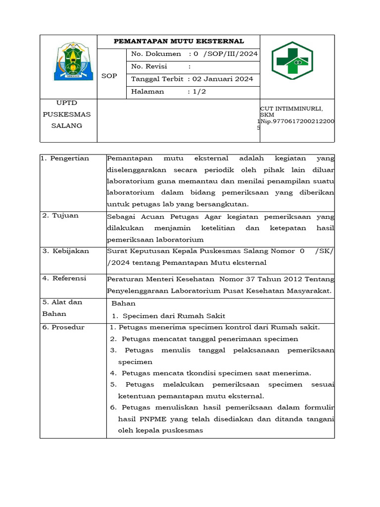 Sop Pme Pdf