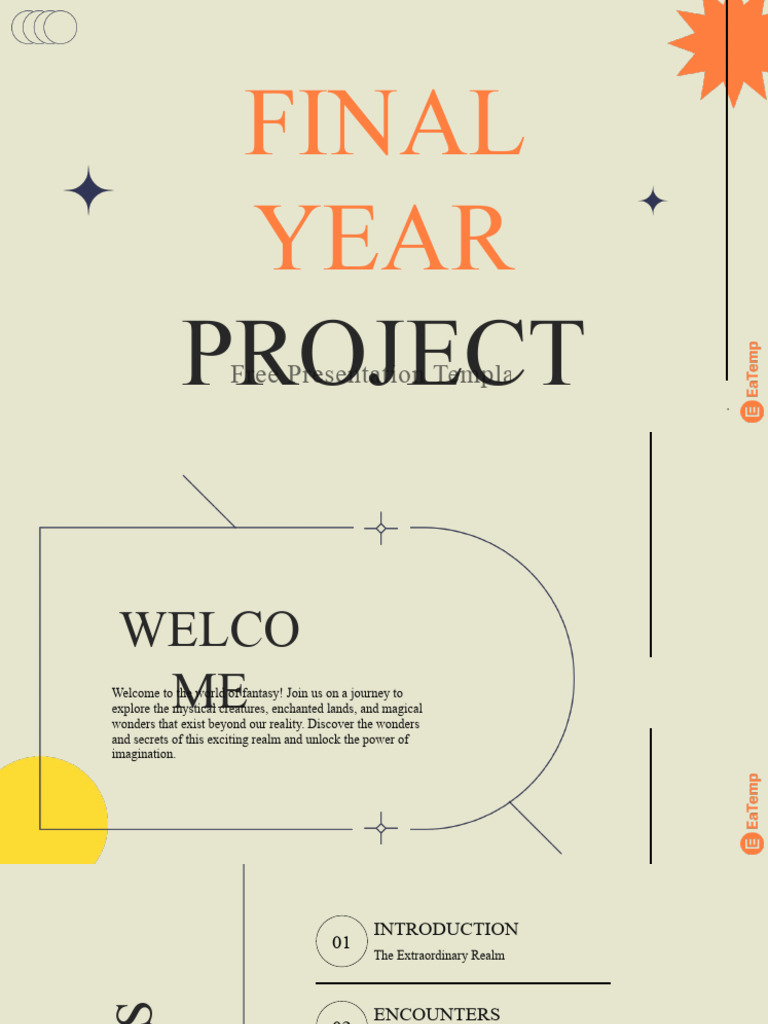 Sample Final Year Project PPT Template | PDF | Magician (Fantasy) | Dragon