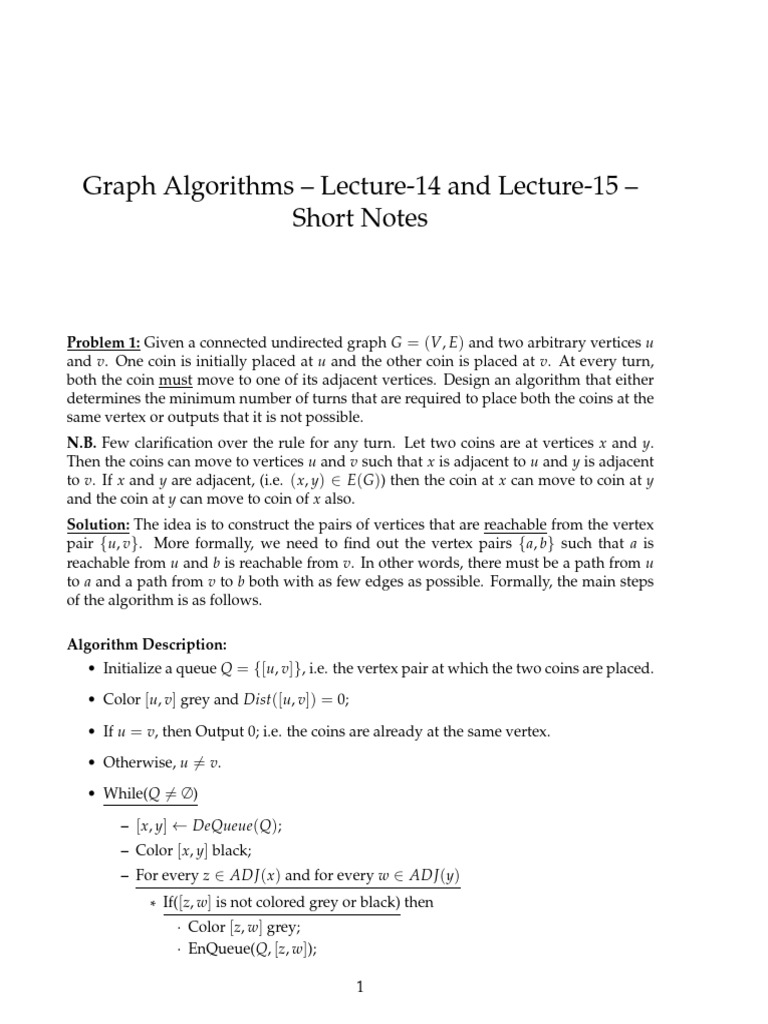 Graph Problems | PDF | Vertex (Graph Theory) | Discrete Mathematics Graph Problems | PDF | Vertex (Graph Theory) | Discrete Mathematics