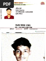 Pancard Back Side | PDF