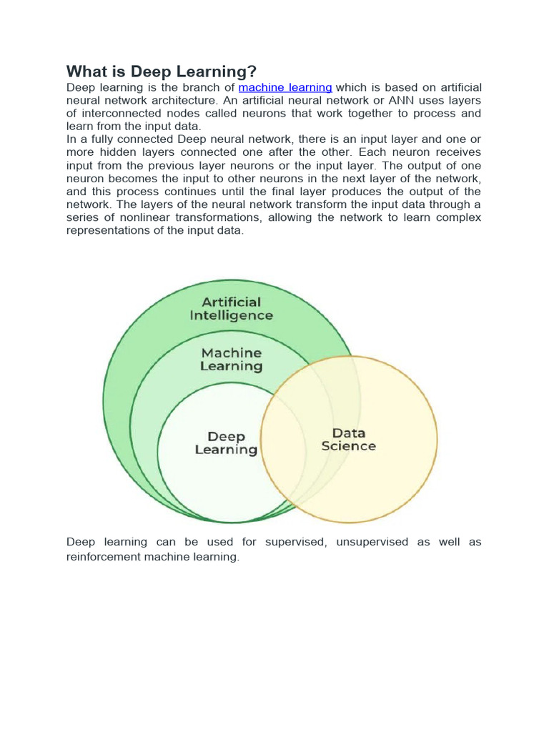 Deep Learning | PDF | Artificial Neural Network | Deep Learning Deep Learning | PDF | Artificial Neural Network | Deep Learning