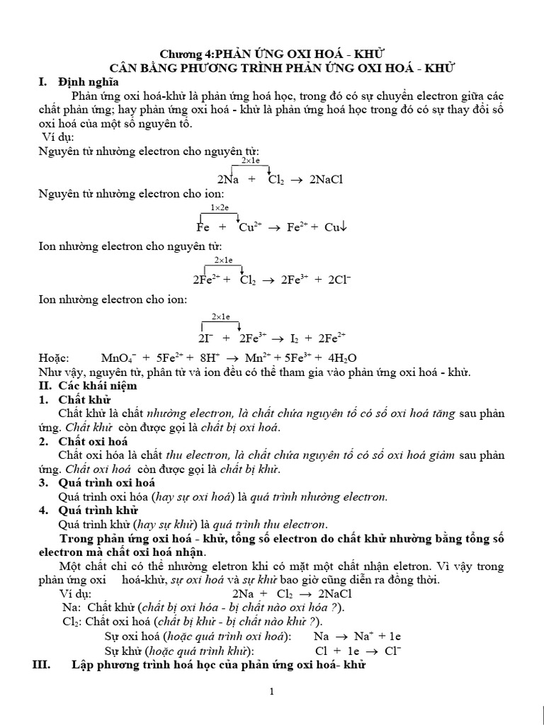 Can Bang Phan Ung Oxi Hoa Khu | PDF