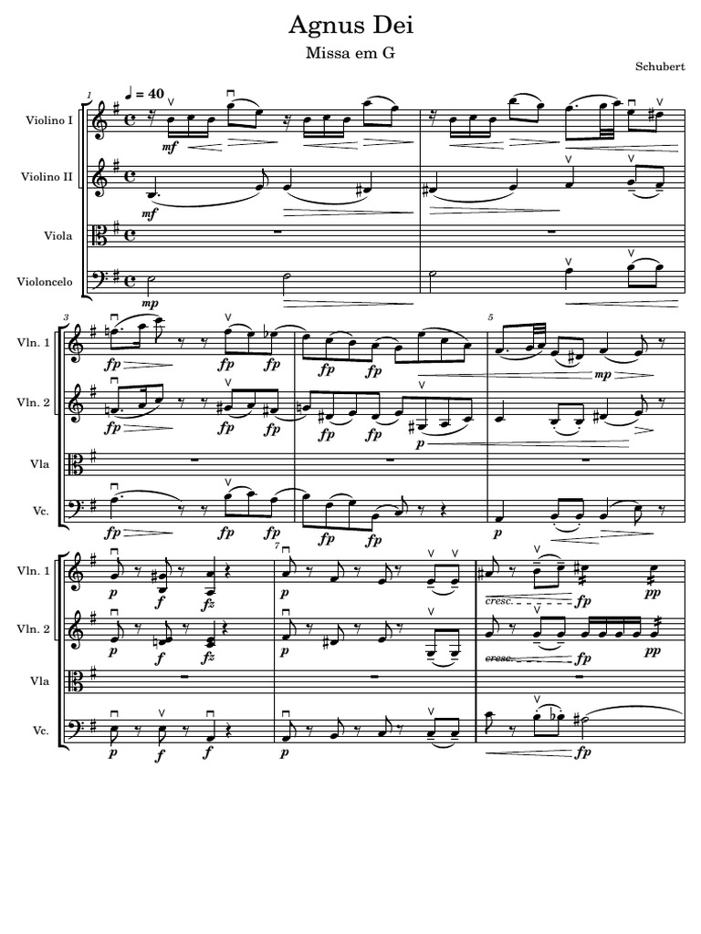Agnus Dei-Partitura e Partes | PDF
