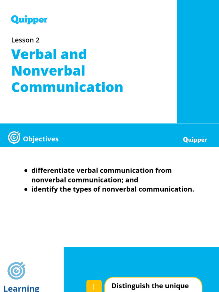 Verbal and Nonverbal Communication Basics | PDF