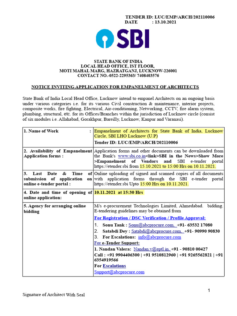 Empanelment Architects Application Form | PDF