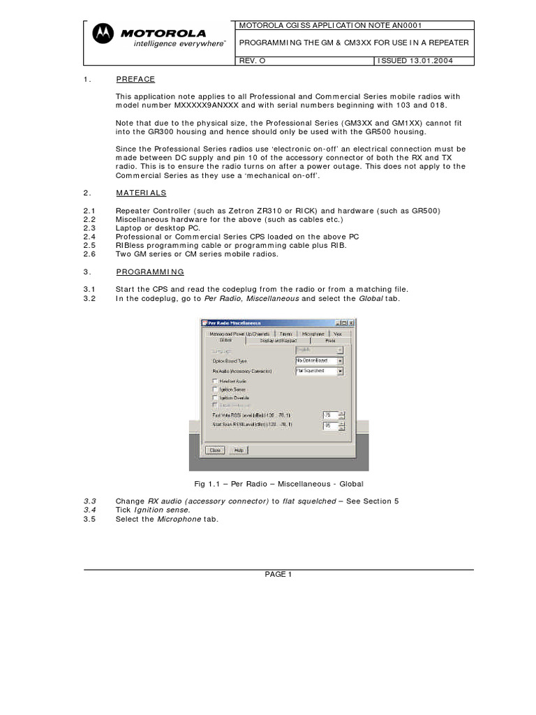 Programming GM & CM3XX for Repeaters | PDF | Electrical Connector | Radio