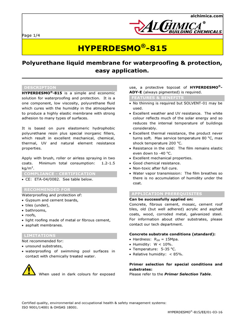 HYPERDESMO®-815 - EN | PDF