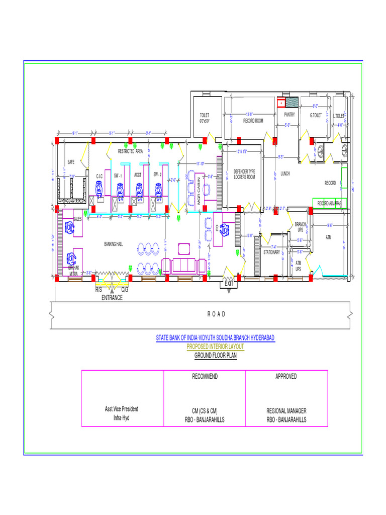 SBI Vidyuth Soudha Branch Layout | PDF