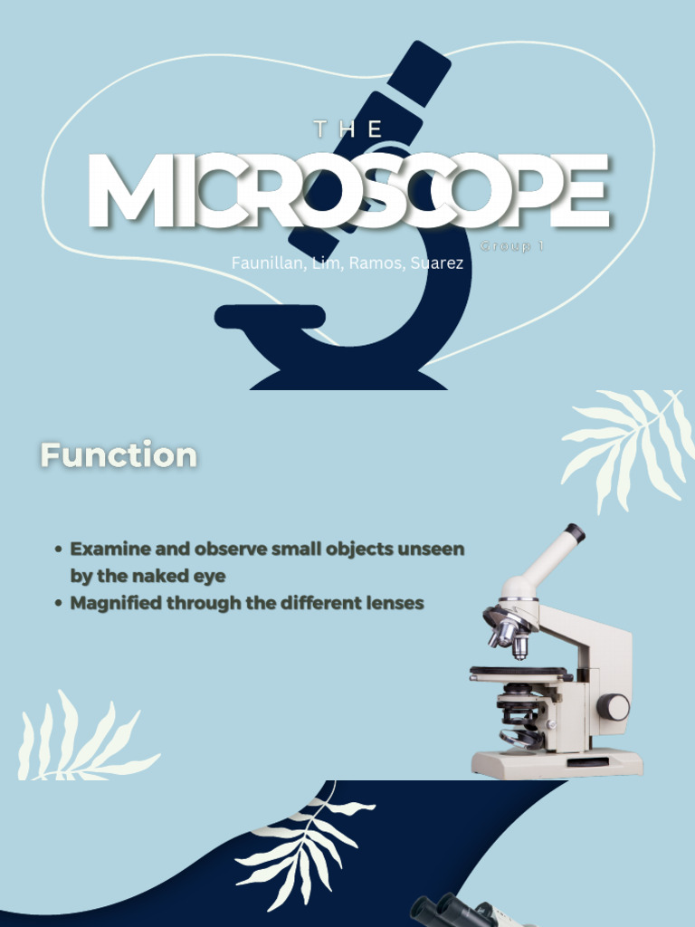 Microscope E1 - Group 1 - PPT | PDF