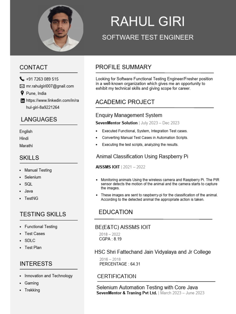 Rahul Giri | PDF | Raspberry Pi | Computing