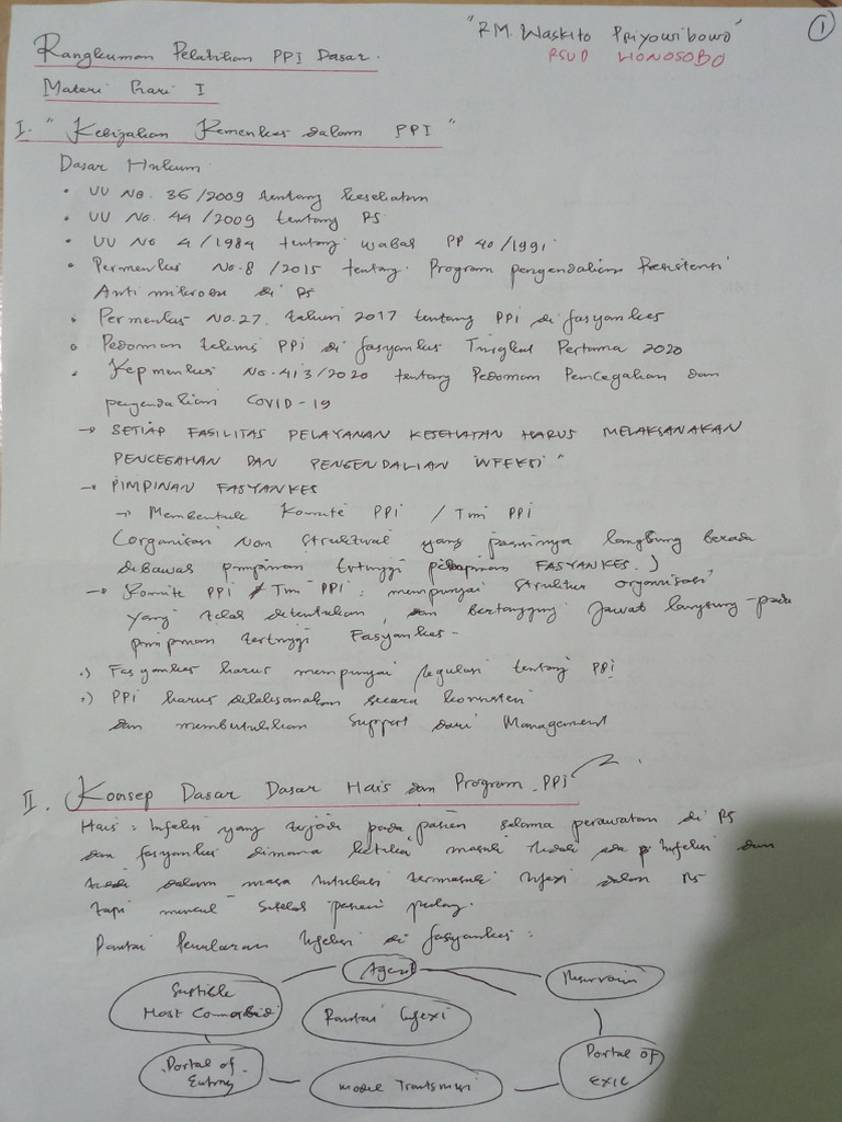 Rangkuman Hari Pertama - RM. Waskito Priyowibowo | PDF