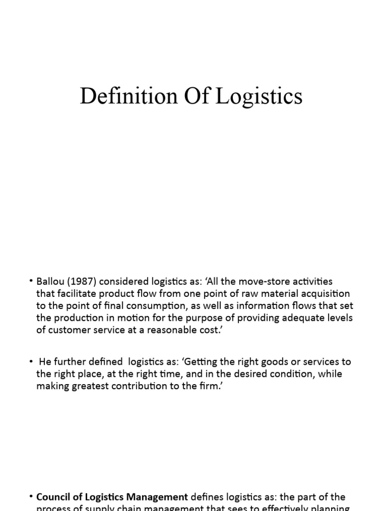 Logistics Lecture Notes. | PDF | Logistics | Inventory