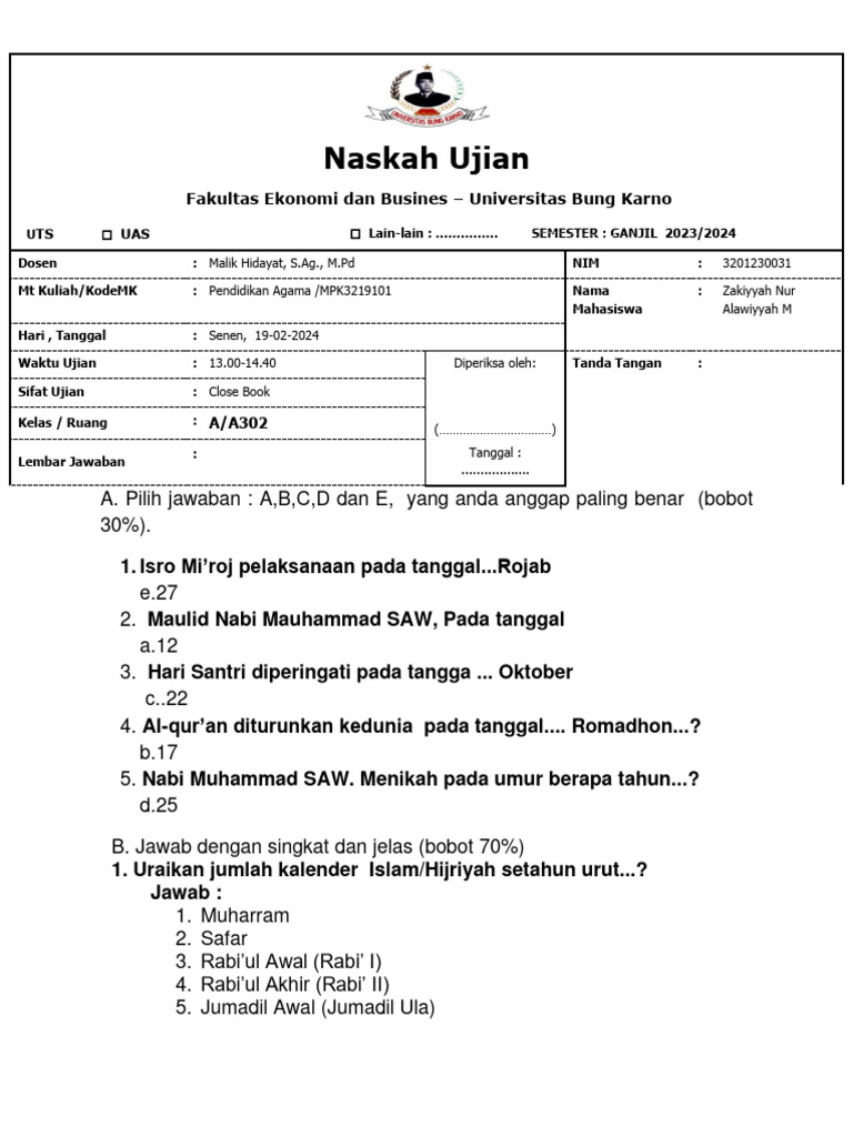 Zakiyyah Nur Alawiyyah M-2 | PDF | Ilmu Sosial