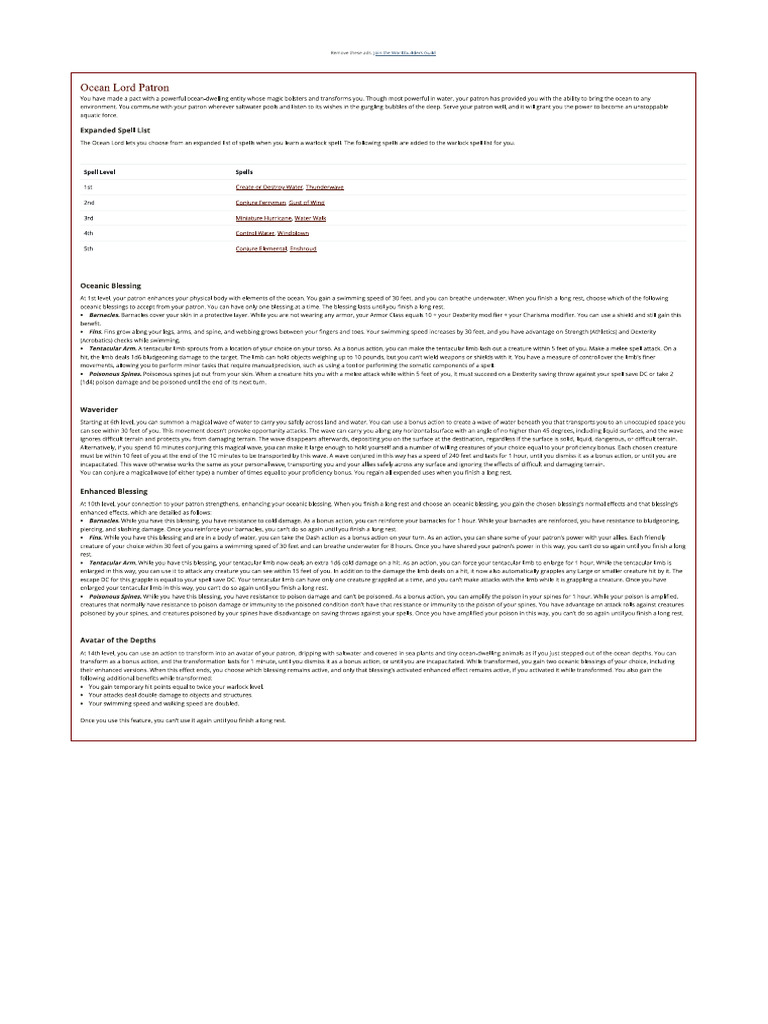 Ocean Lord | PDF