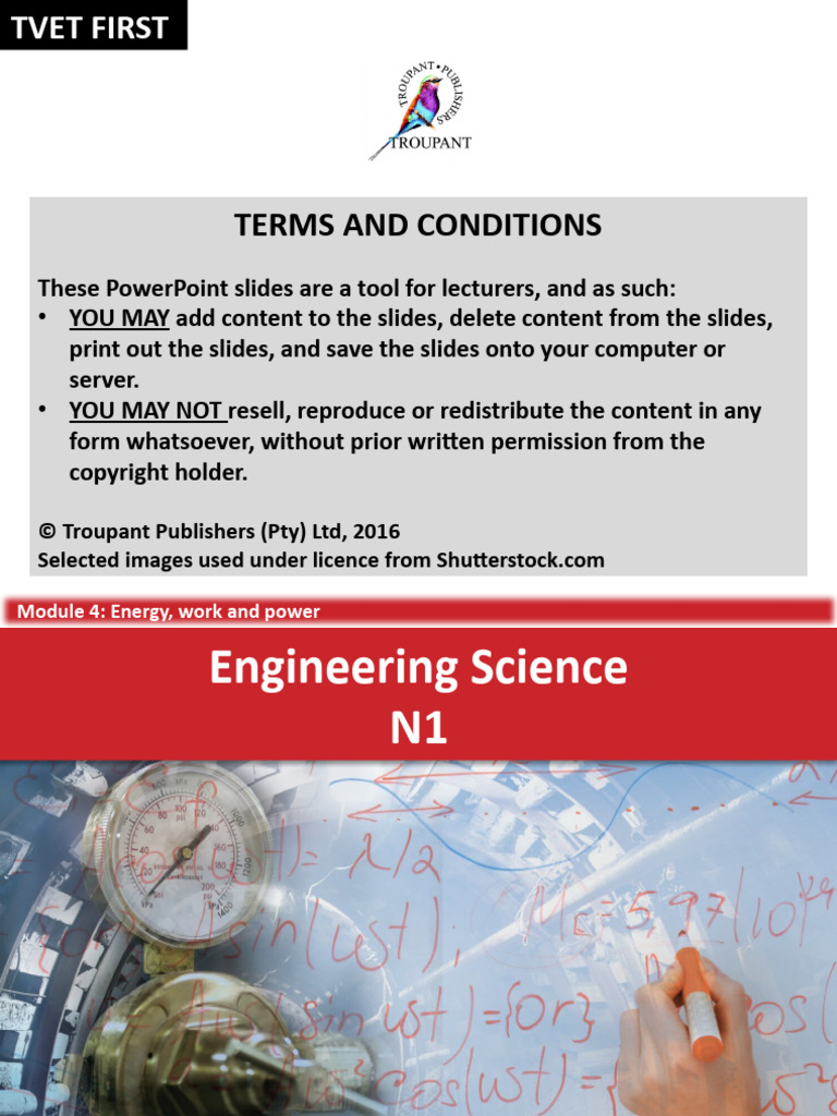 TVET FIRST Engineering Science N1 Module 4 | PDF | Engines | Potential ...