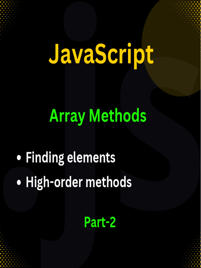 Javascript Array Methods Part 2 Pdf Programming Paradigms Computing