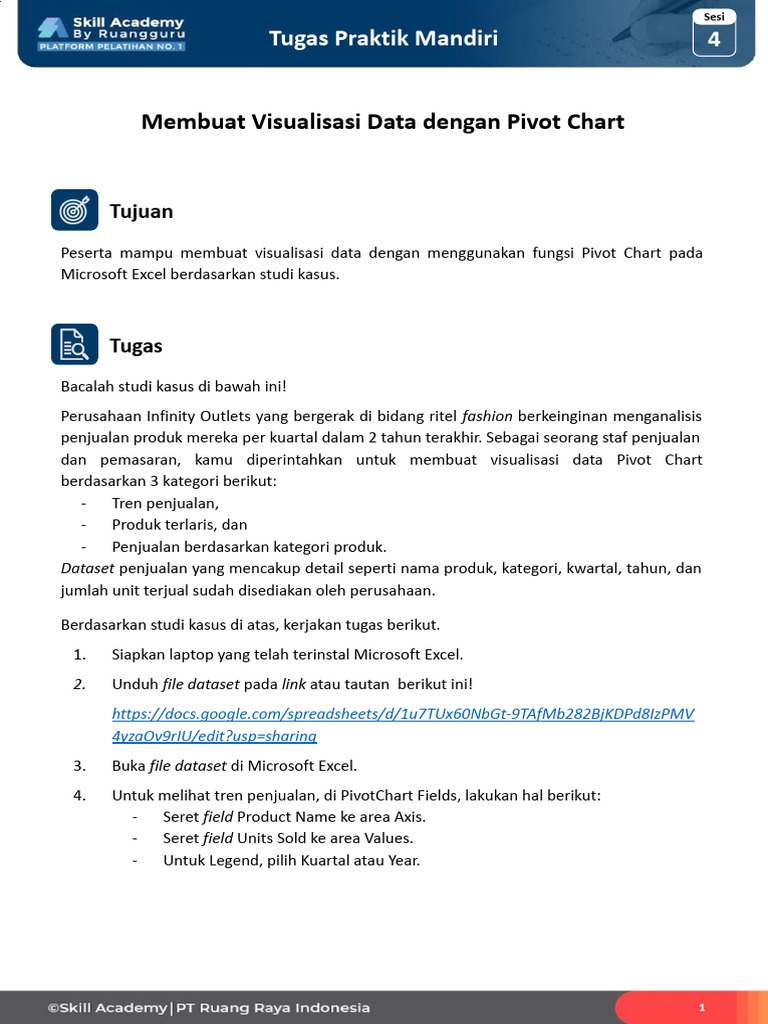 TPM 2 Membuat Visualisasi Data Dengan Pivot Chart - (Ibnu Albi) | PDF