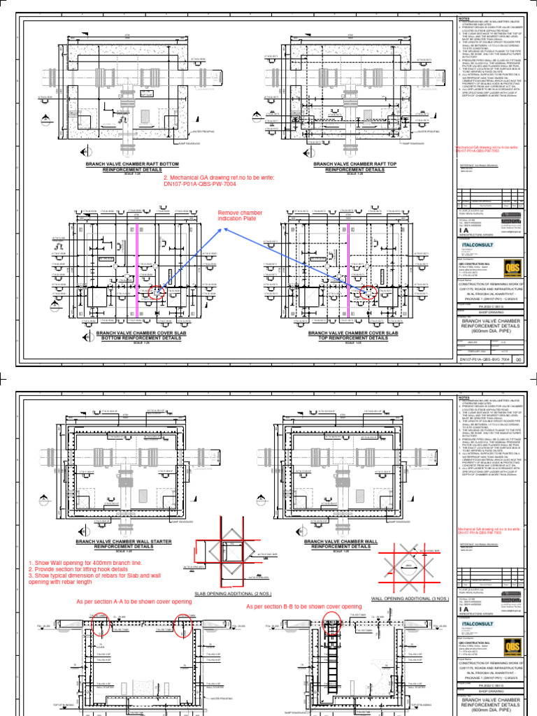 Branch Valve Chamber Reinforcement Details | PDF | Pipe (Fluid ...
