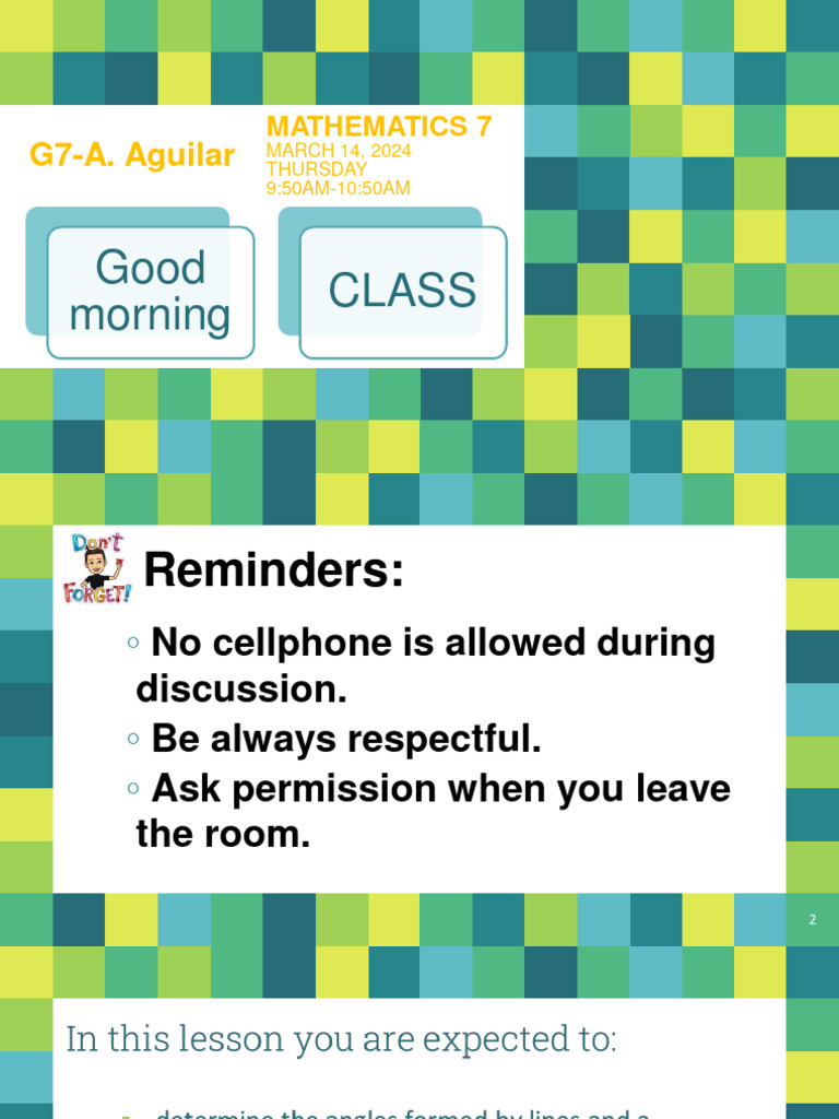 Q3_W7_Math-7_PPT_Transversal-and-Angles-Formed | PDF | Euclidean ...