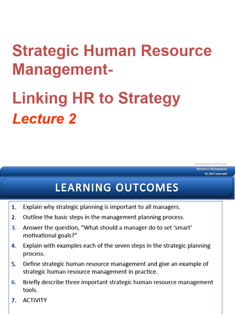 Lecture 2 Pptx Pdf Strategic Management Strategic Planning