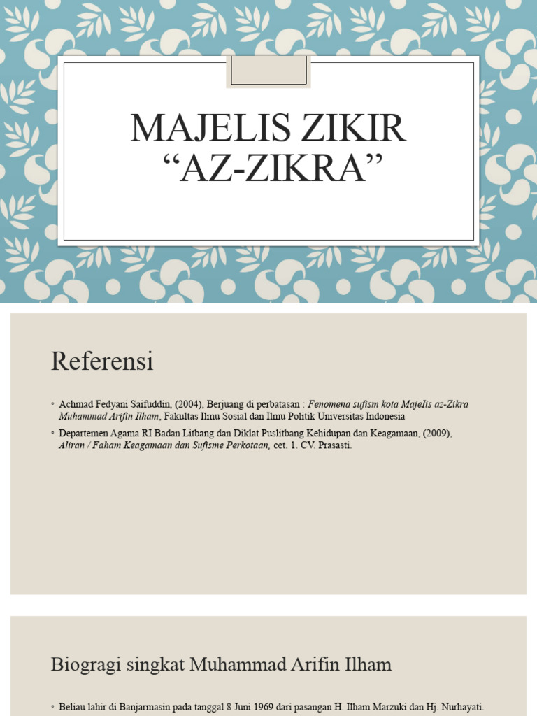 Sufisme Perkotaan, Majelis Zikir Az-Zikra | PDF | Perjalanan | Agama & Spiritualitas